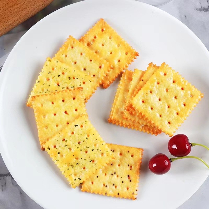 Sea Salt Low Sugar Soda Biscuit seaweed flavor 200g | Wingoo biscuit ...